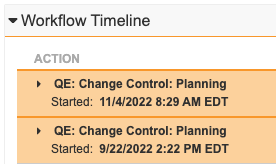 Why is There a Duplicate QE: Change Control: Planning Workflow on a ...