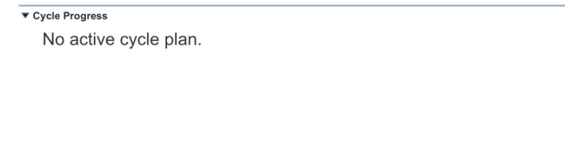 No Active Cycle Plan Displays on the Cycle Plan Section of the Account ...