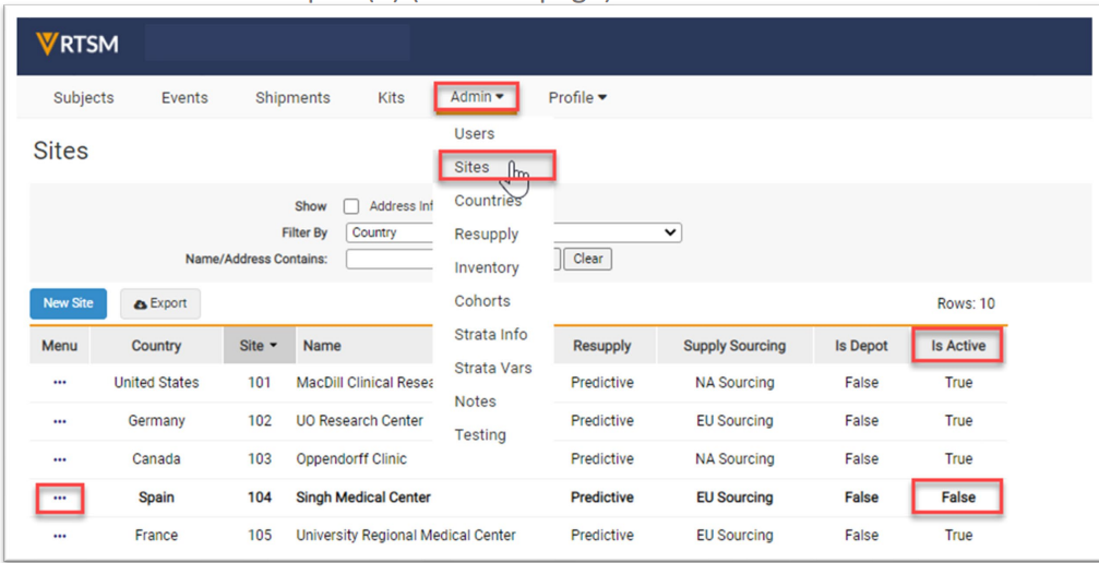 How to Activate and Deactivate a Site in RTSM? – Veeva Product Support ...