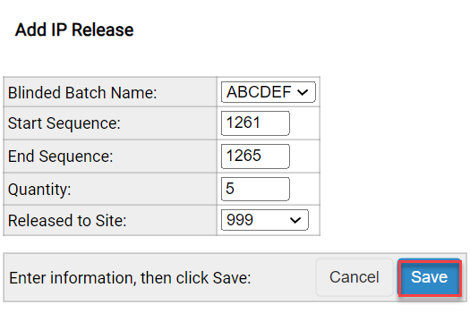 How to Release an IP in RTSM? – Veeva Product Support Portal