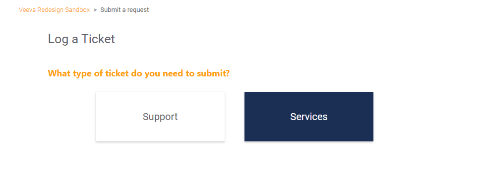 Opening a Services Request Ticket – Veeva Product Support Portal