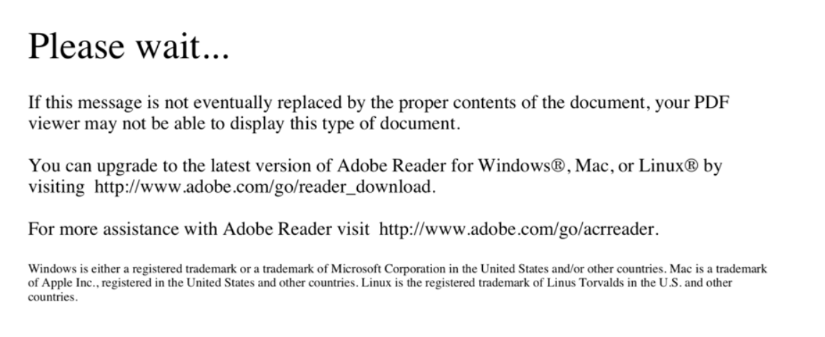 Error: Please Wait..., When Downloading the Viewable Rendition of the ...