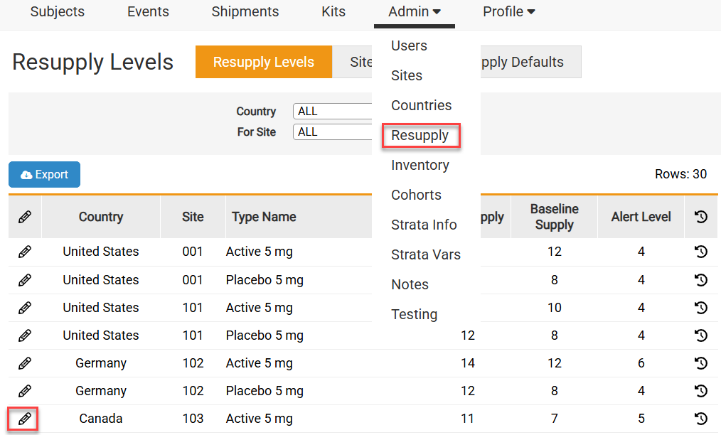 How to Modify Resupply in RTSM? – Veeva Product Support Portal