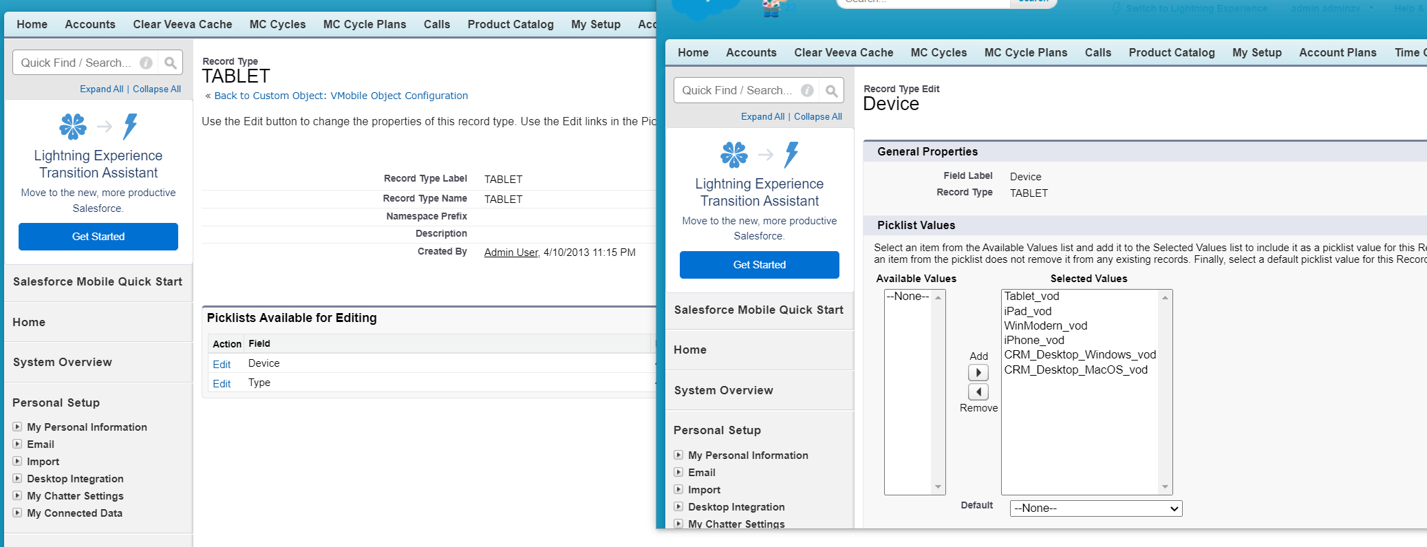 How are CRM Desktop Windows Related VMOC Records Set Up Correctly in ...